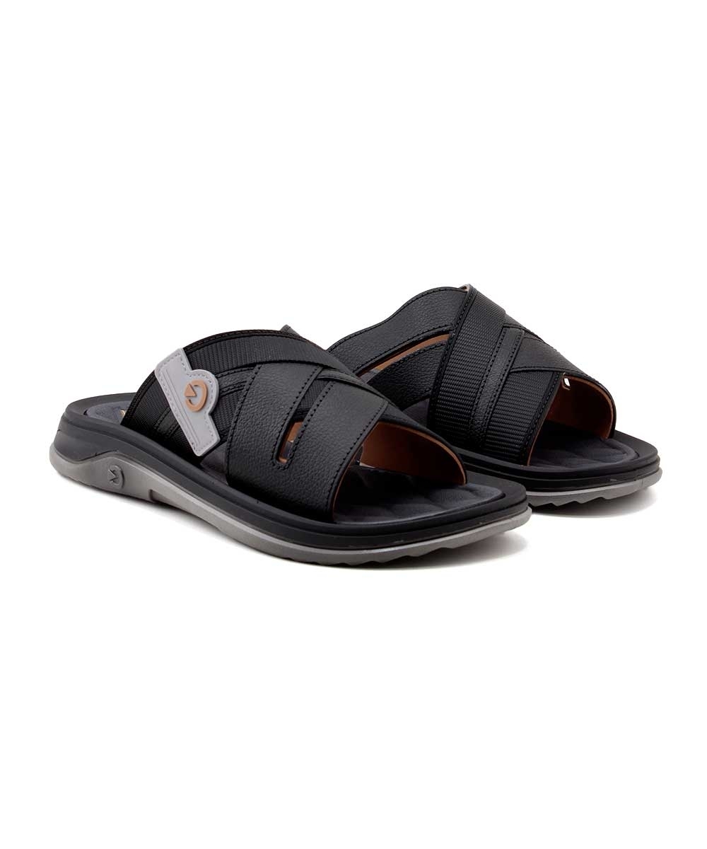 Chinelo Masculino Slide Cartago Santorini 12409 Cinza/preto