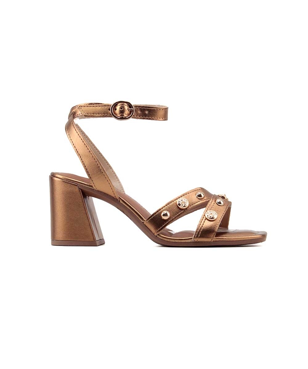 Sandália Dakota Salto Bloco Y8282 Bronze