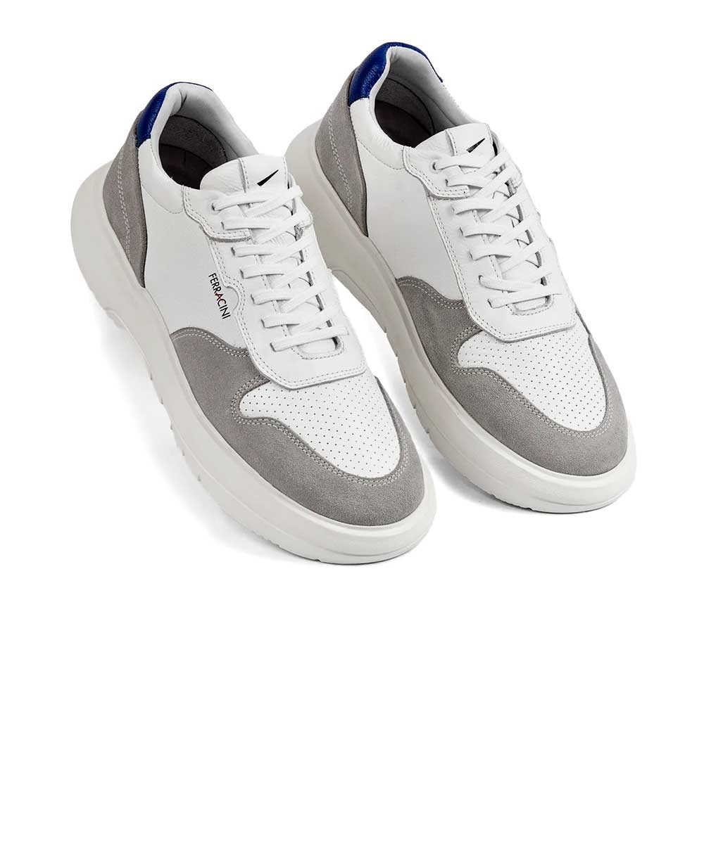 Tênis Masculino Ferracini Energy 8287-695 Couro Branco