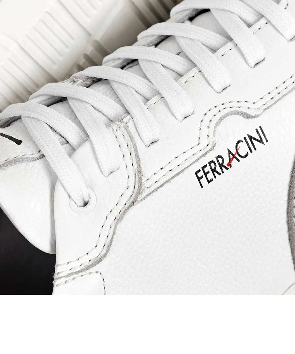 Tênis Masculino Ferracini Energy 8287-695 Couro Branco